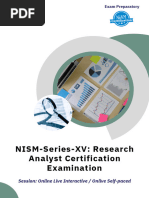 NISM Series XV - Research Analyst | PDF | Financial Analyst | Business