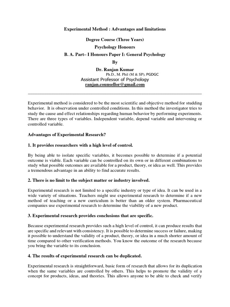 1572486481experimental Method 3 | PDF | Experiment | Validity (Statistics)