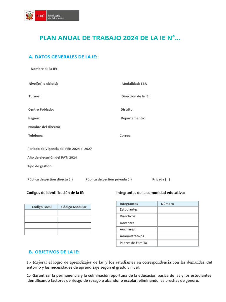 modelo PAT INICIAL-BALANCE JULIO 2024 (2) | PDF | Evaluación | Aprendizaje