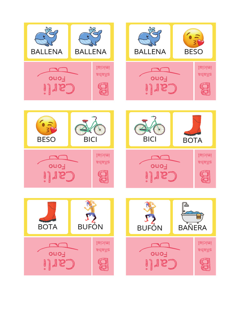 Fonemas con la letra B en sílaba inicial | PDF | Fonología | Fonética