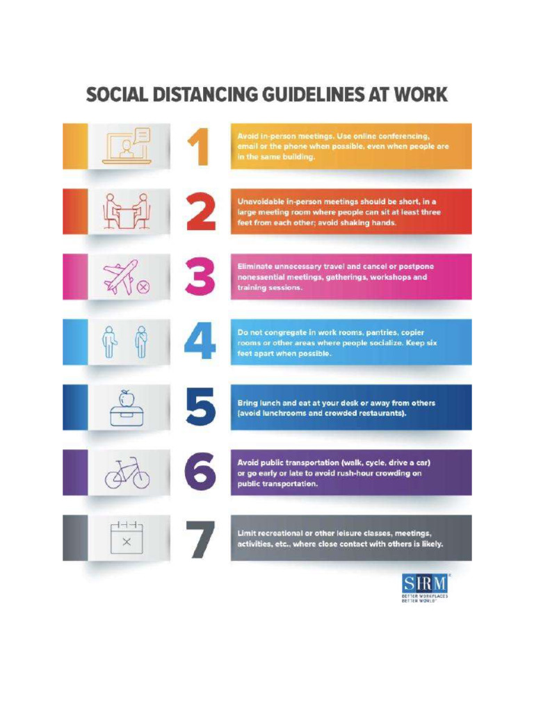 Social Distancing Guidelines at Work | PDF
