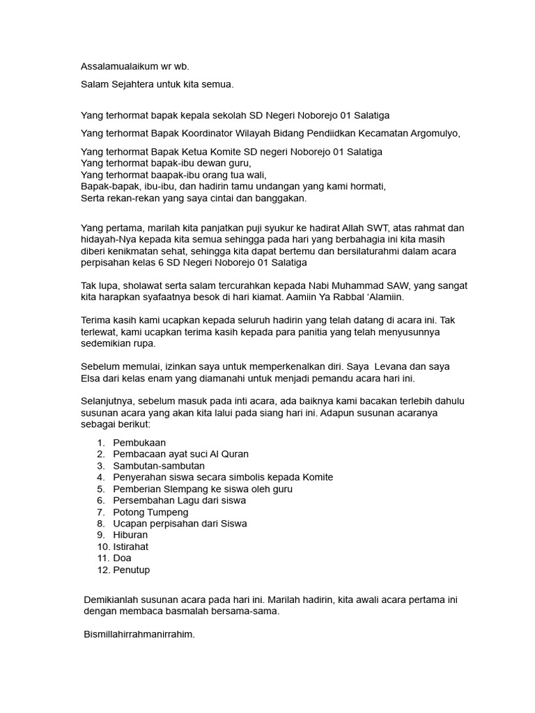 Yang Terhormat Bapak Kepala Sekolah SD Negeri Noborejo 01 Salatiga ...