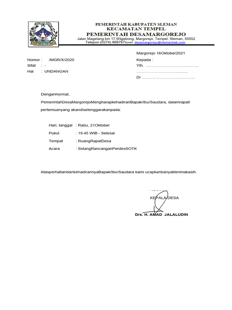 Undangan Kop Terbaru | PDF