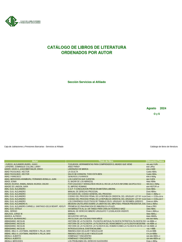 Catalogo Libros | PDF