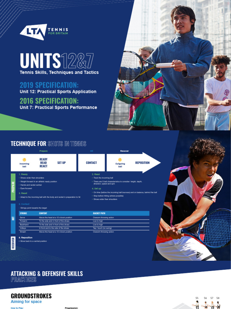 Tennis Skills and Techniques Guide | PDF | Sports | Ball Games
