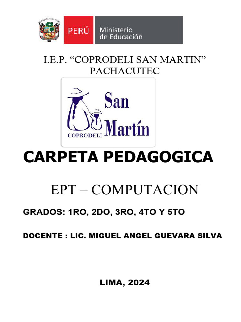 Actividad de Aprendizaje Ept Computacion 4to Coprodeli SM 2024 Clase 1 | PDF