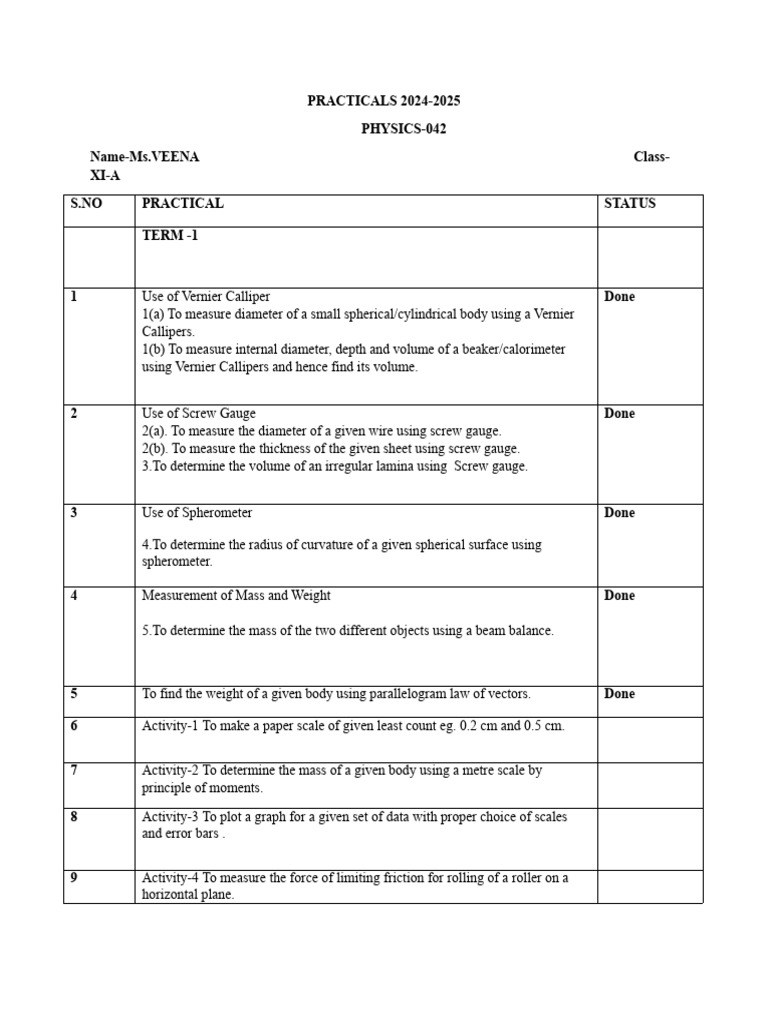 11-practical -Physics | PDF | Weighing Scale | Pendulum