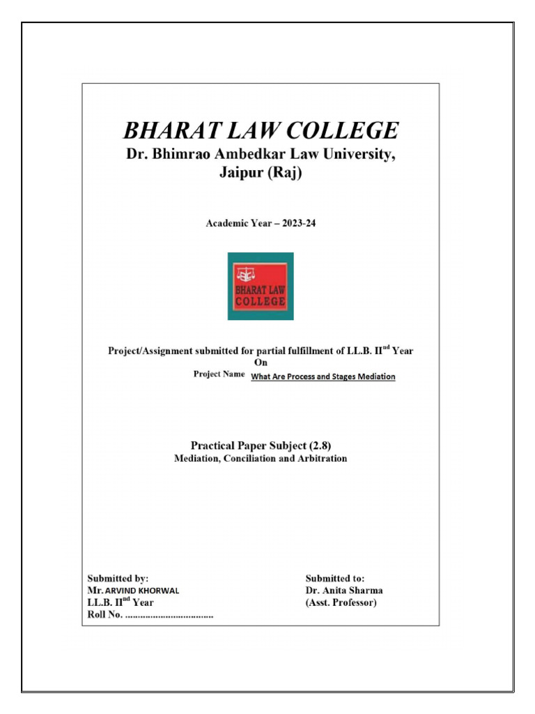 Arvind Khorwal Both Files | PDF | Mediation | Nonverbal Communication