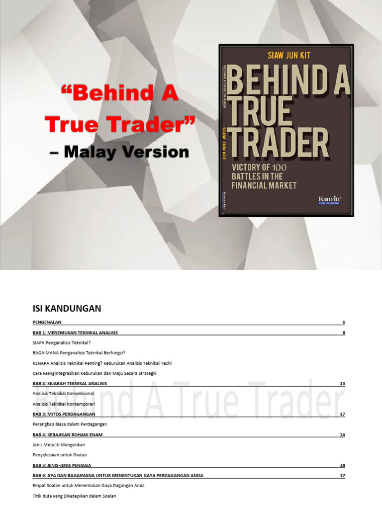 Behind A True Trader - Malay Version | PDF | Bisnis | Pengelolaan Keuangan & Uang