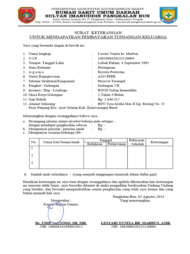 Blangko KP4 | PDF | Hukum | Kesehatan Holistik