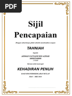 Sijil Penghargaan (Ajk) | PDF