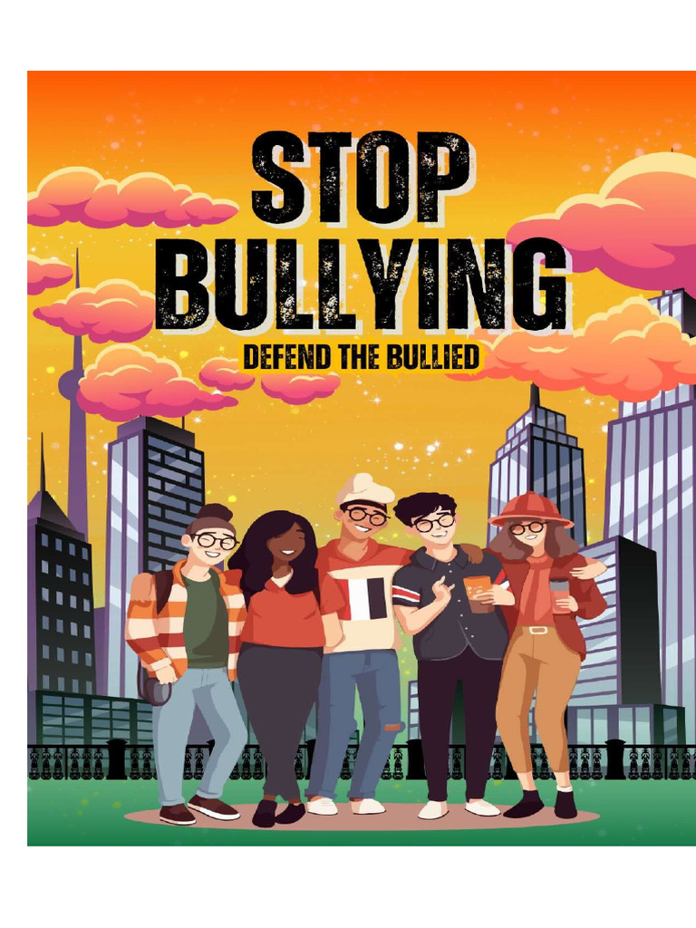 Orange Modern Stop Bullying Poster | PDF