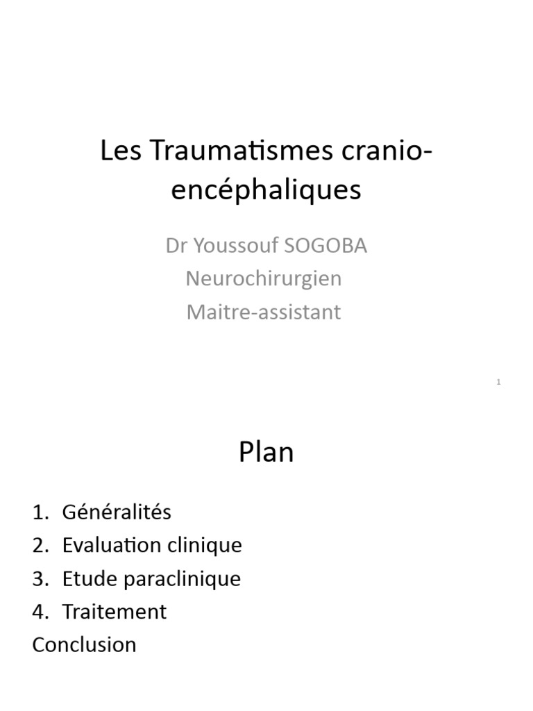 Traumatismes Cranio Encephaliques | PDF | Traumatisme crânien | Médecine clinique