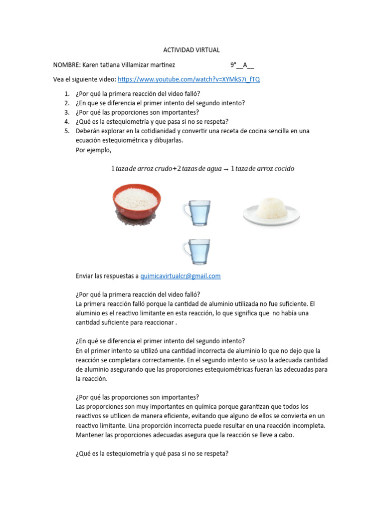 Kimica | PDF | Estequiometría | Galleta