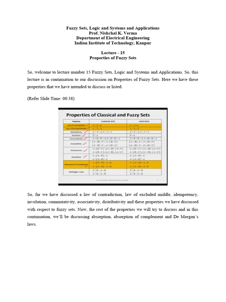 Important Notes | PDF | Intersection (Set Theory) | Fuzzy Logic