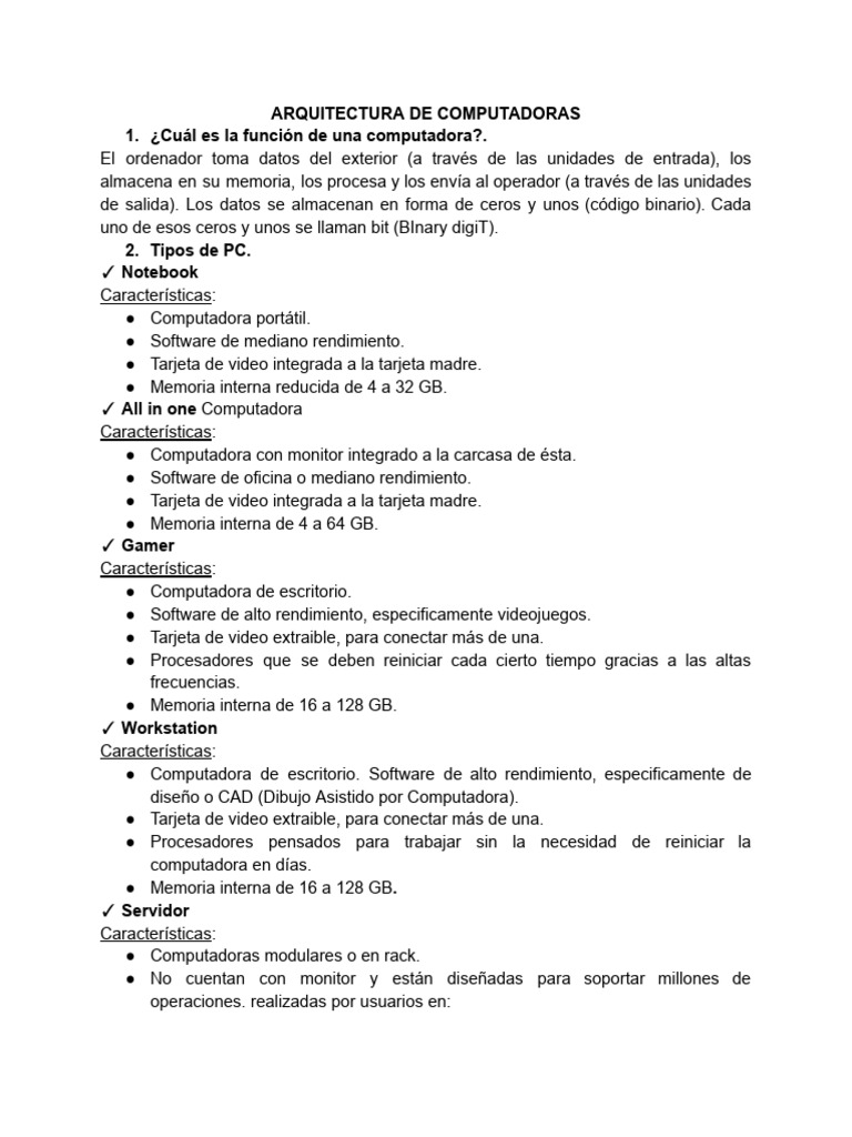 Arqui Resumen | PDF | Microprocesador | Sistema operativo