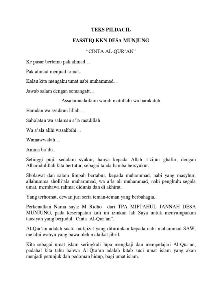 Teks Pildacil | PDF | Puisi