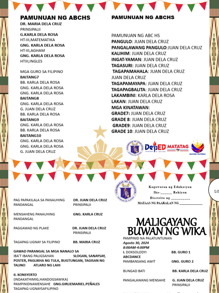 Buwan NG Wika Program | PDF