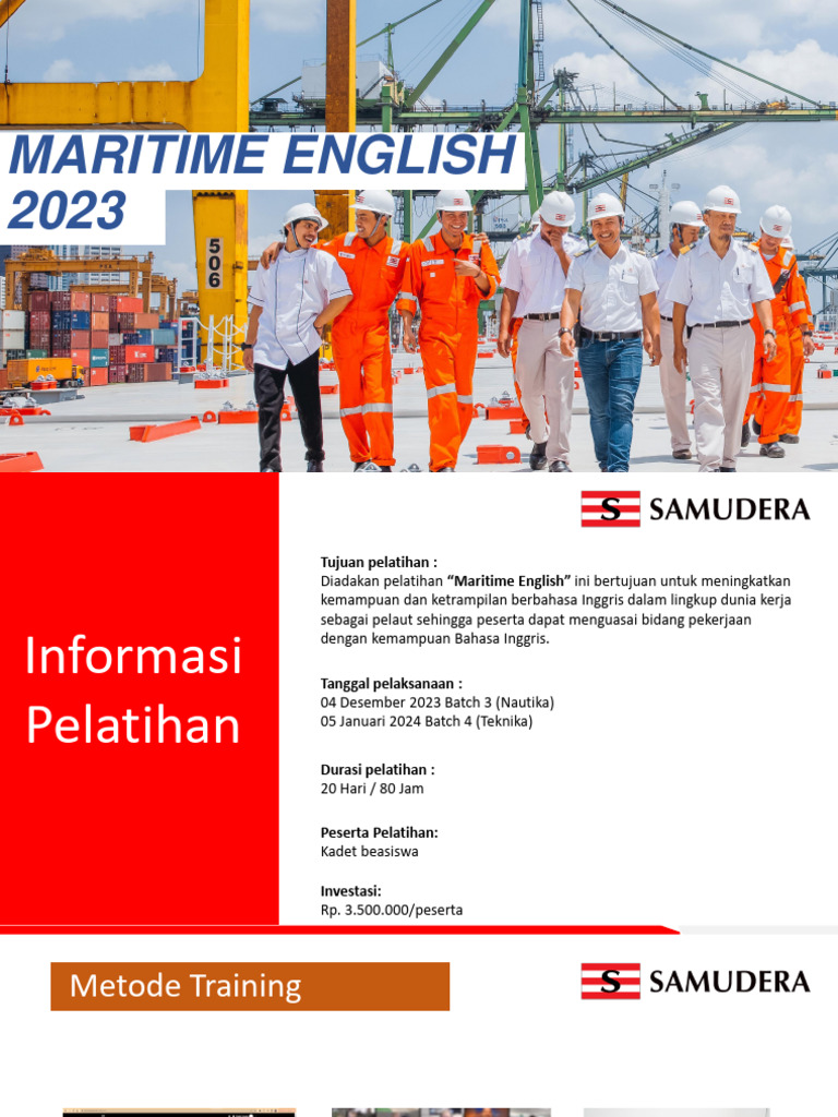 Schedule Training English For Marine Batch 3 Rev | PDF | English ...