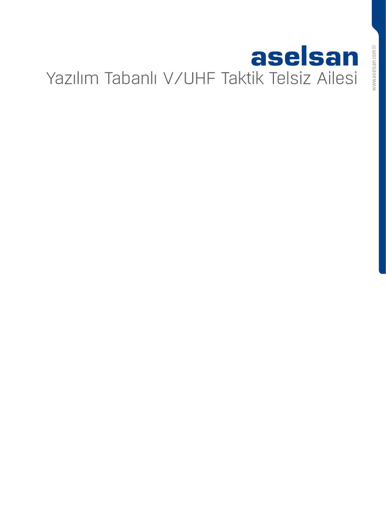 Yazilim Tabanli VUHF Taktik Telsiz Ailesi 6273 | PDF