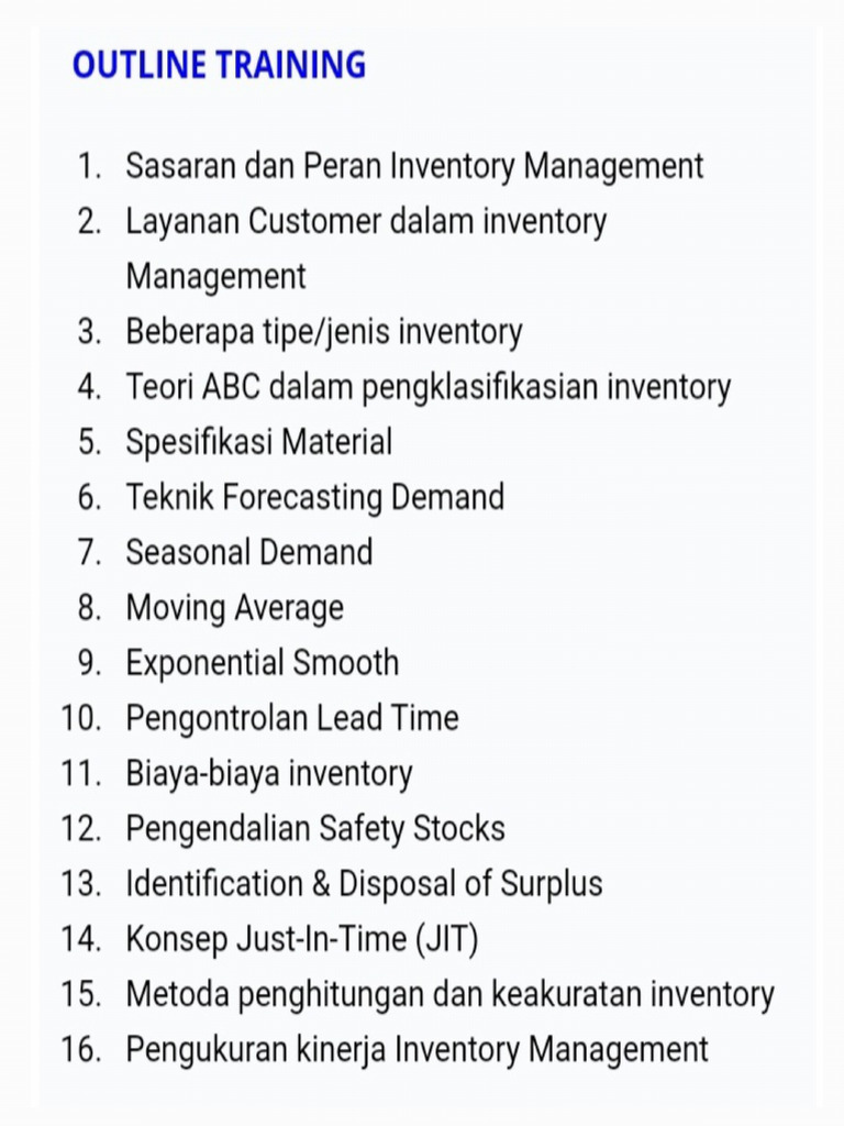 Modul Inventory Management 240807 003013 | PDF
