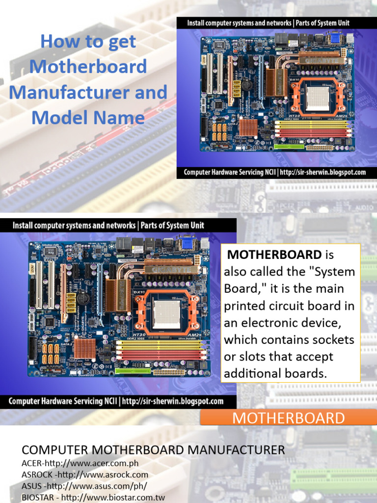 Getting Motherboard Information | PDF