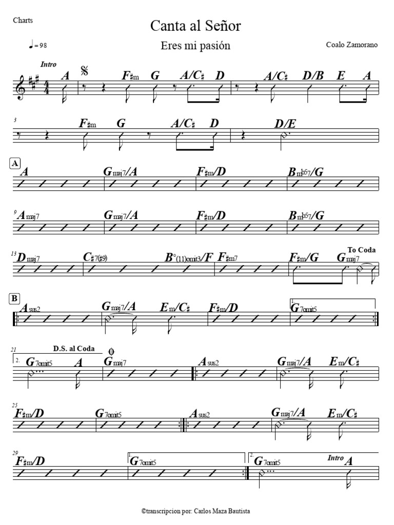 Canta al Señor - charts | PDF