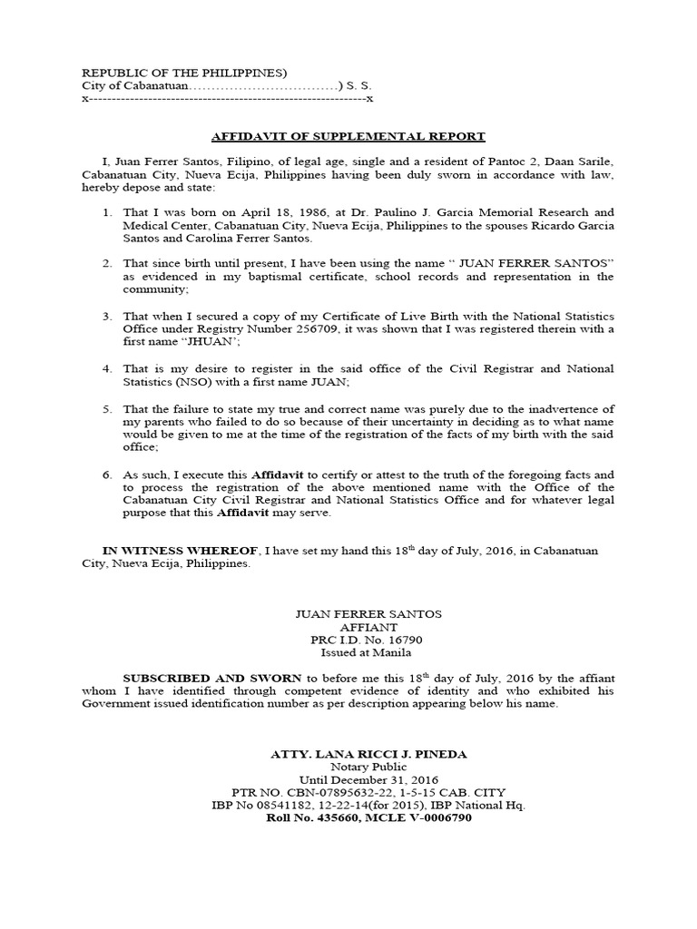 AFFIDAVIT | PDF | Justice | Crime & Violence