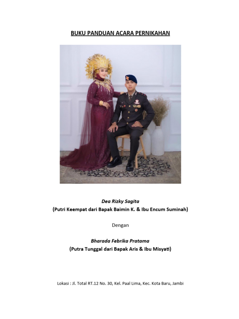 Buku Panduan Acara Akad & Resepsi Nikah Dea & Febri | PDF