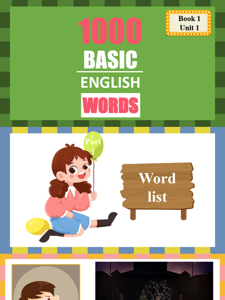 Basic English Vocabulary: 1000 Words | PDF