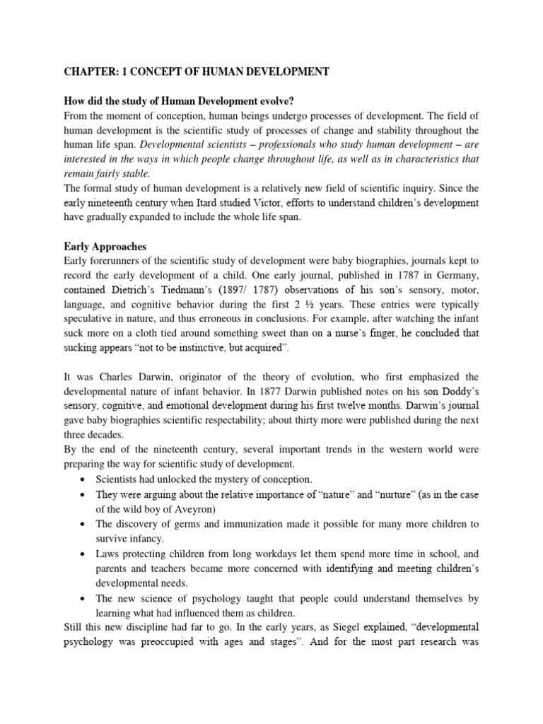 Unit 1 Concept of Human Development | PDF | Developmental Psychology ...