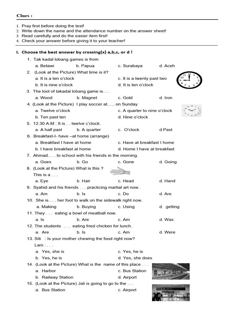 Soal Latihan Pts Kls 5 Bing | PDF Soal Latihan Pts Kls 5 Bing | PDF