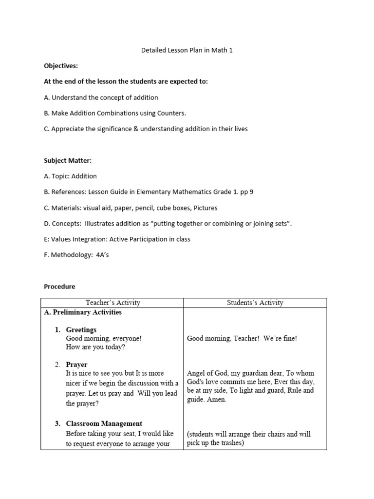DLP in Math 1 | PDF | Volleyball | Lesson Plan