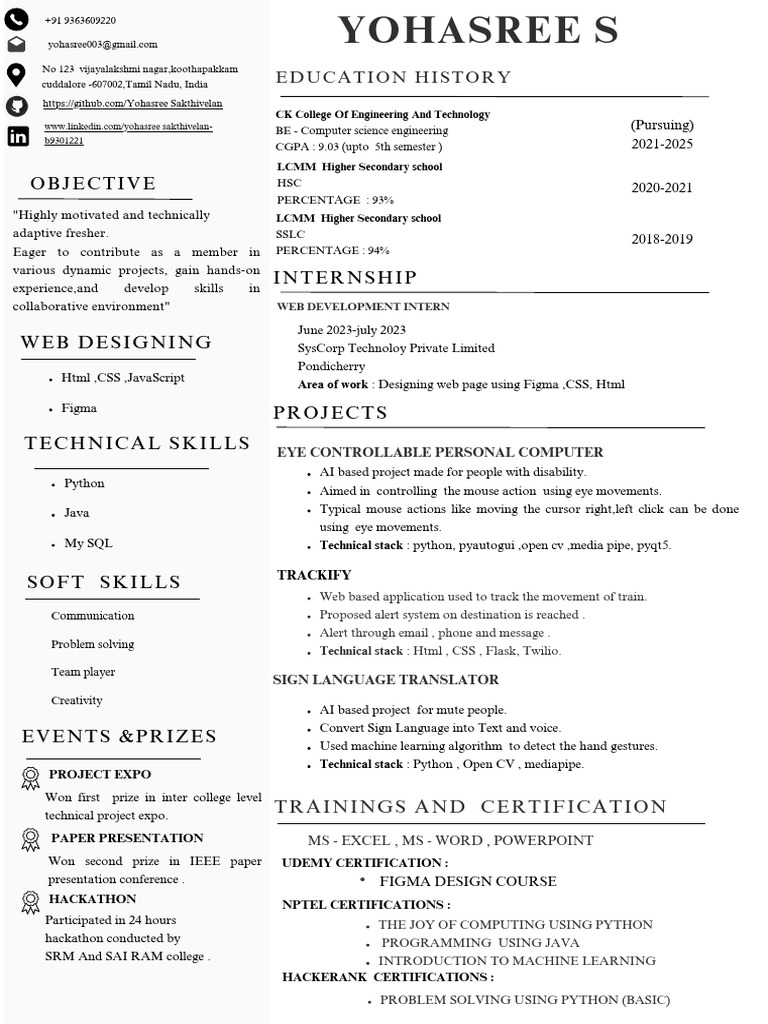 Resume Yo Has Rees | PDF | World Wide Web | Internet & Web