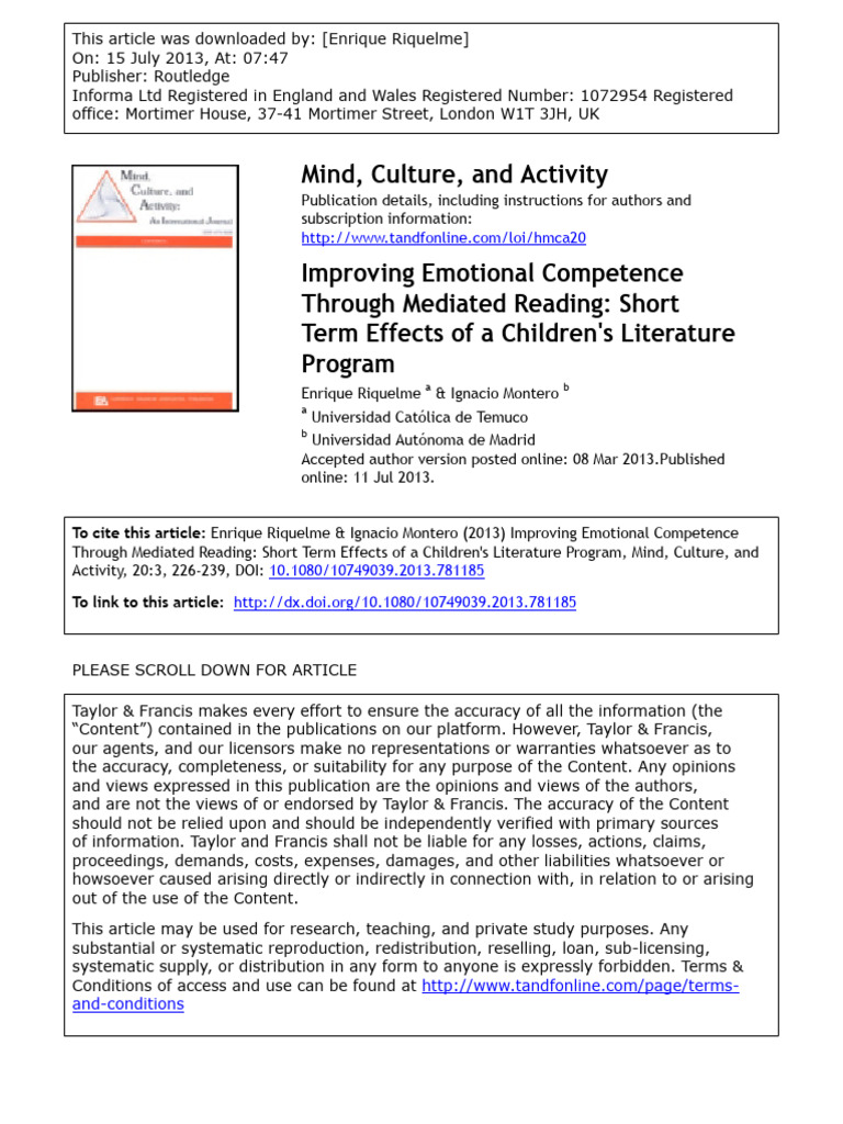 Improving Emotional Competence | PDF | Emotions | Emotional Self Regulation