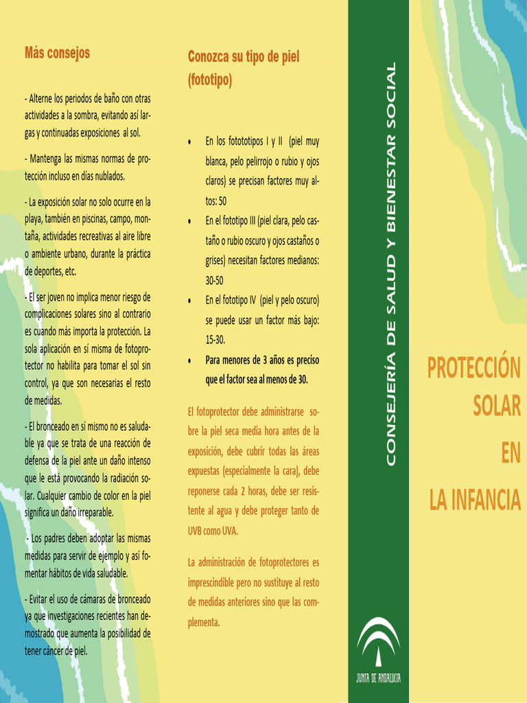 Consejos de Protección Solar Infantil | PDF | Protector solar | Melanoma
