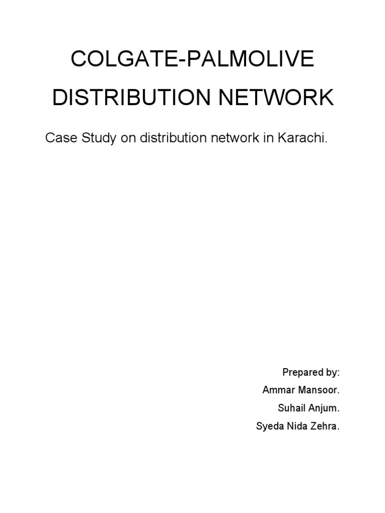 Colgate Case Study Final Pdf Profit Accounting Distribution