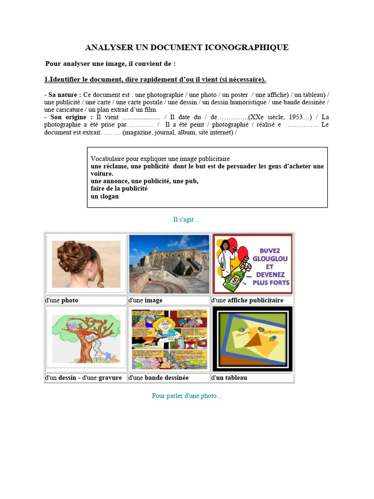 Analyse d'un document iconographique | PDF | Publicité