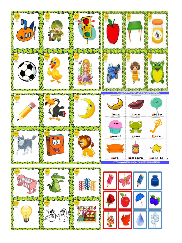 Loteria de Silabas | PDF | Artes del Lenguaje y Comunicación