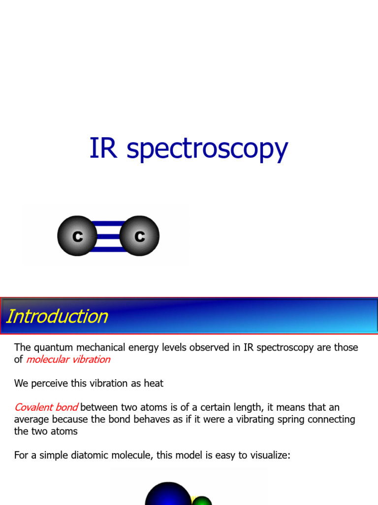 IR Spectros | PDF | Infrared Spectroscopy | Electromagnetic Radiation