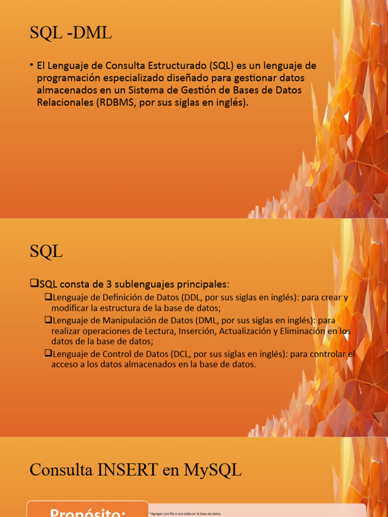 DML2 | PDF | SQL | Datos de computadora