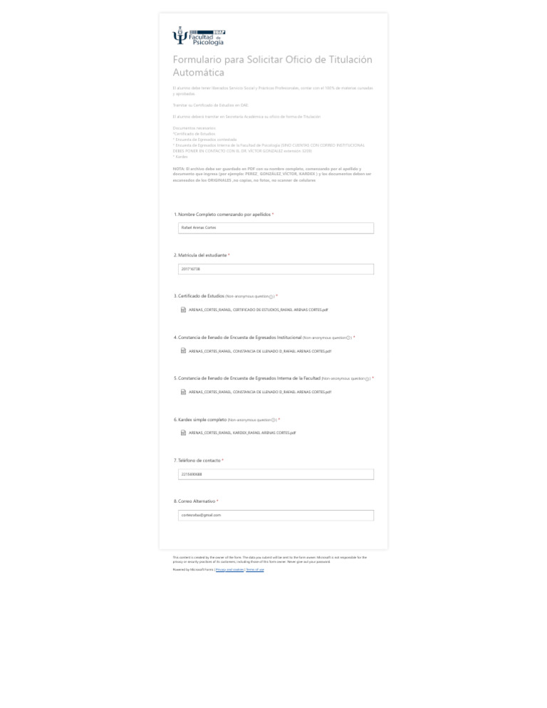 Formulario para Solicitar Oficio de Titulación Automática | PDF | Crecimiento personal y profesional