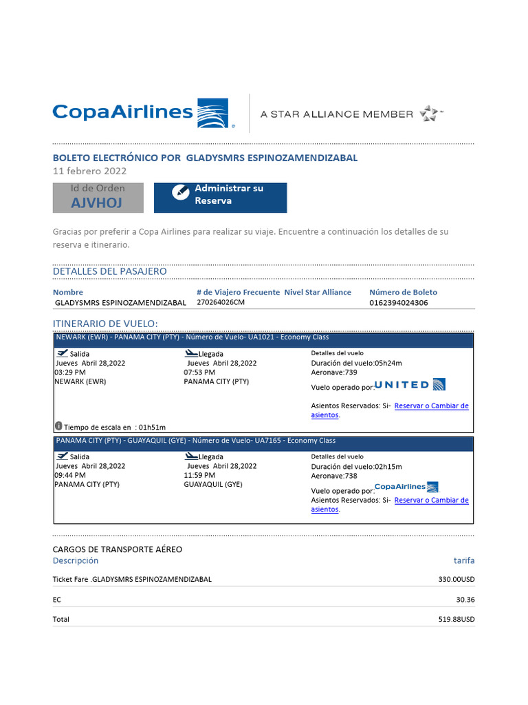 Receipt For E-Ticket Confirmation | PDF | Pasajero | Transporte