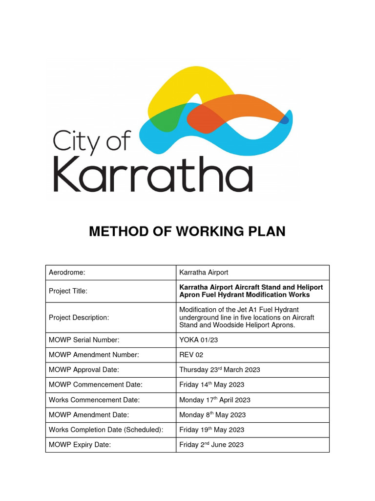 MOWP YPKA 01-2023 (Viva Hydrant Works) Rev 02 - 2 | PDF | Airport ...