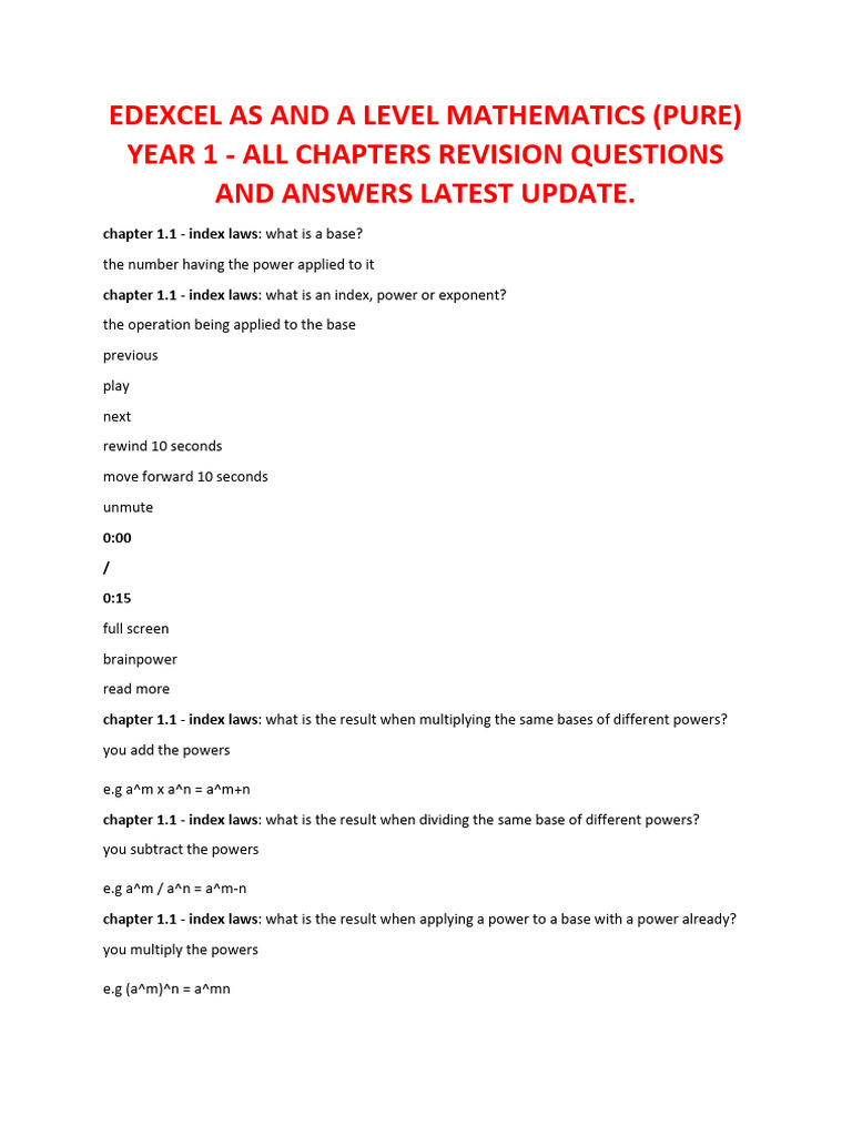 Edexcel As and A Level Mathematics | PDF | Quadratic Equation | Equations