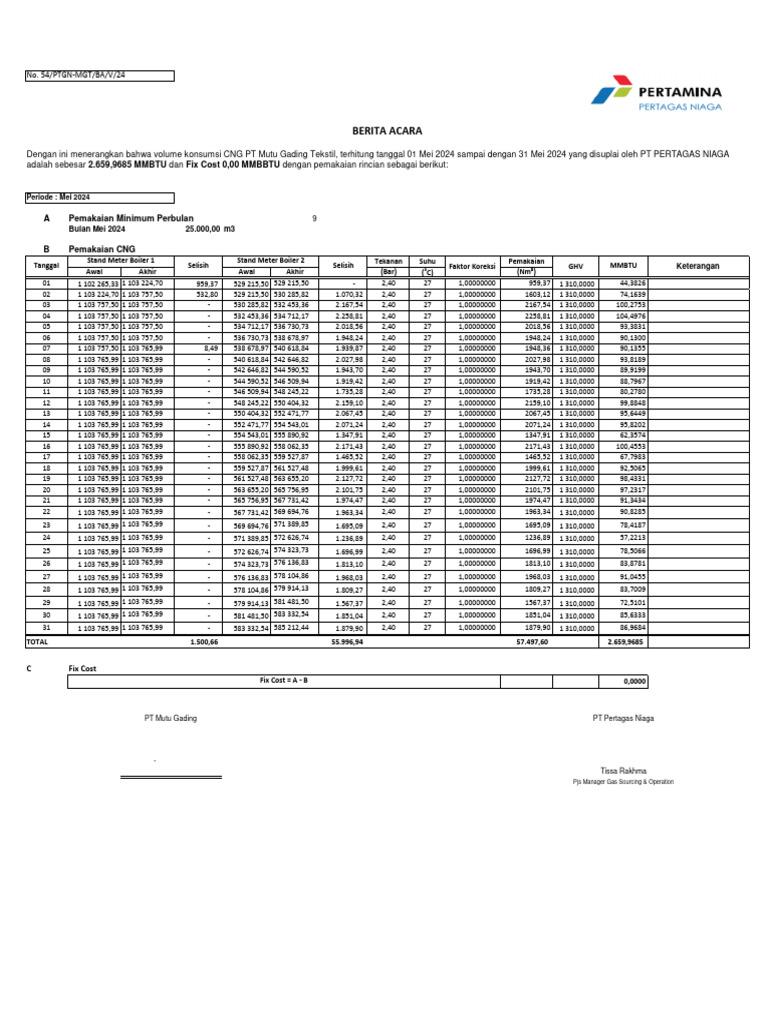 Bapg Customer CNG Cja MGT Mei2024 | PDF