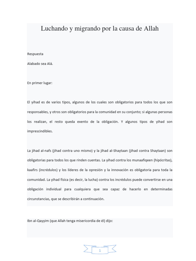 Tipos de Yihad en el Islam | PDF | Yihad