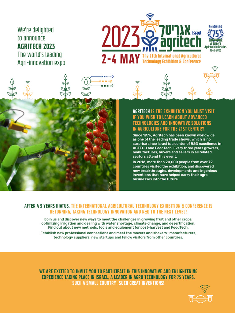 Agritech 2023 - Israel-Final | PDF | Agriculture | Earth Sciences