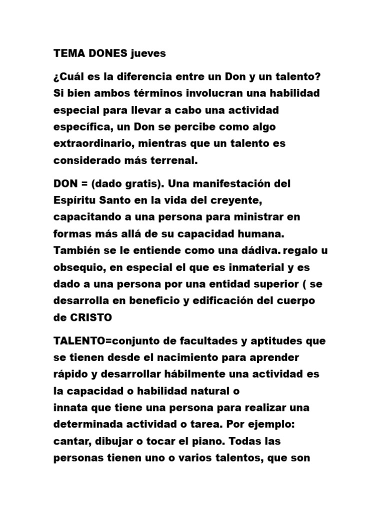 Dones | PDF | Fe | espíritu Santo