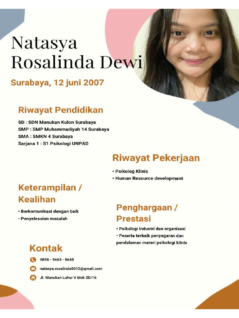 Natasya Rosalinda Dewi - X-AK1 - 25 - Tugas Membuat Surat Lamaran Kerja | PDF